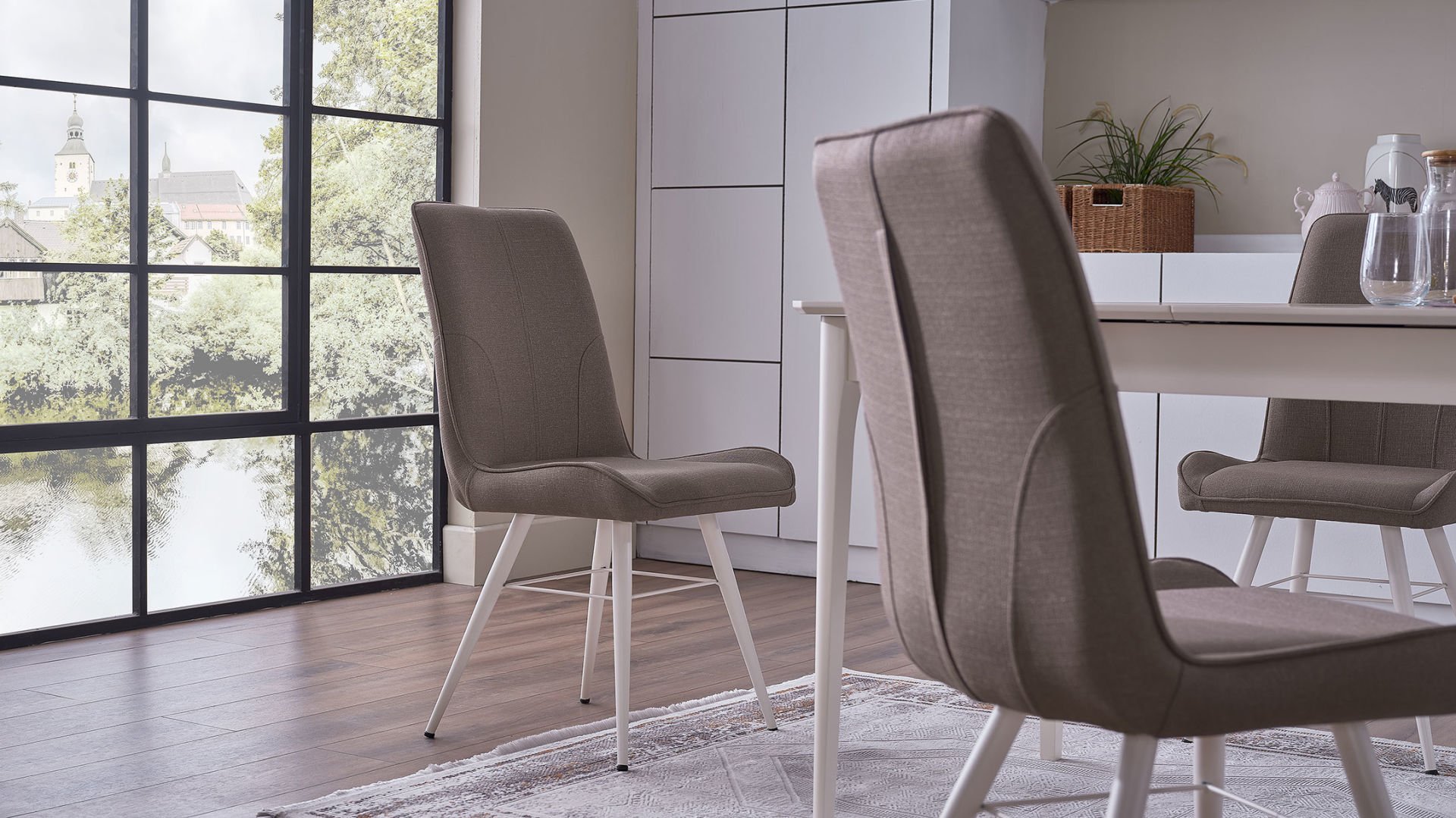 Kolin S Sandalye 2 li - Vizon | Bellona Mobilya