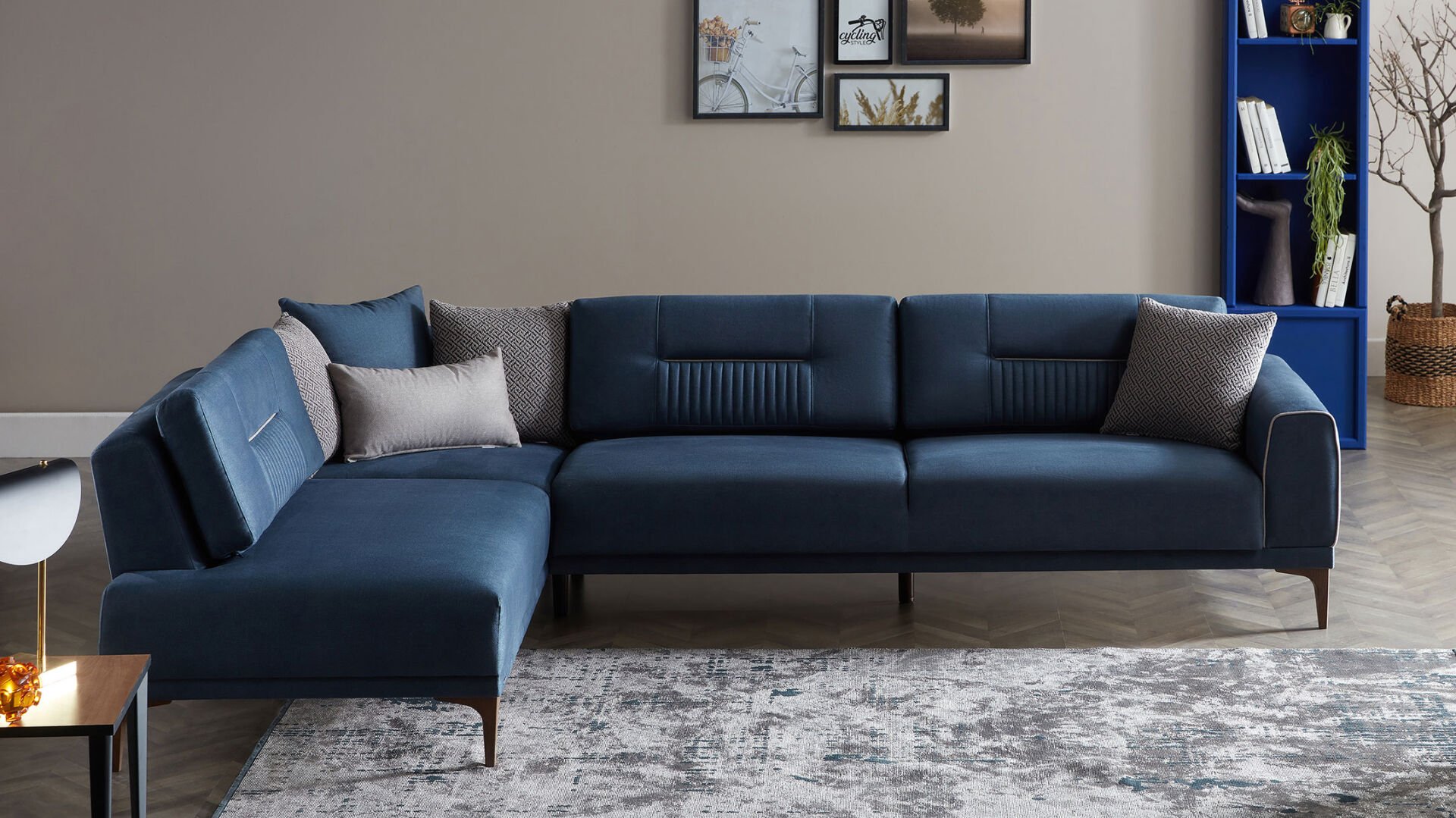 Seul Köşe Koltuk - Lacivert | Bellona Mobilya