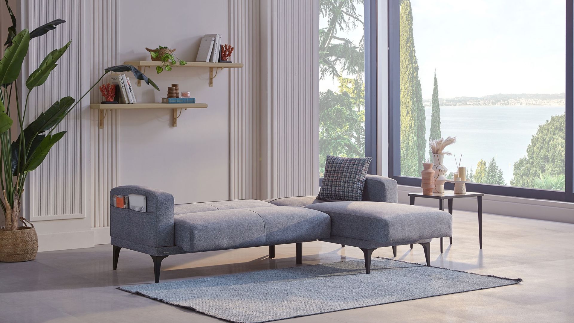 Rolden Köşe Sol Koltuk - Gri | Bellona Mobilya