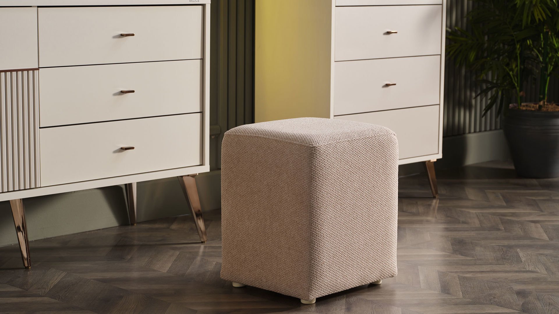 Napoli Kare Puf | Bellona Mobilya