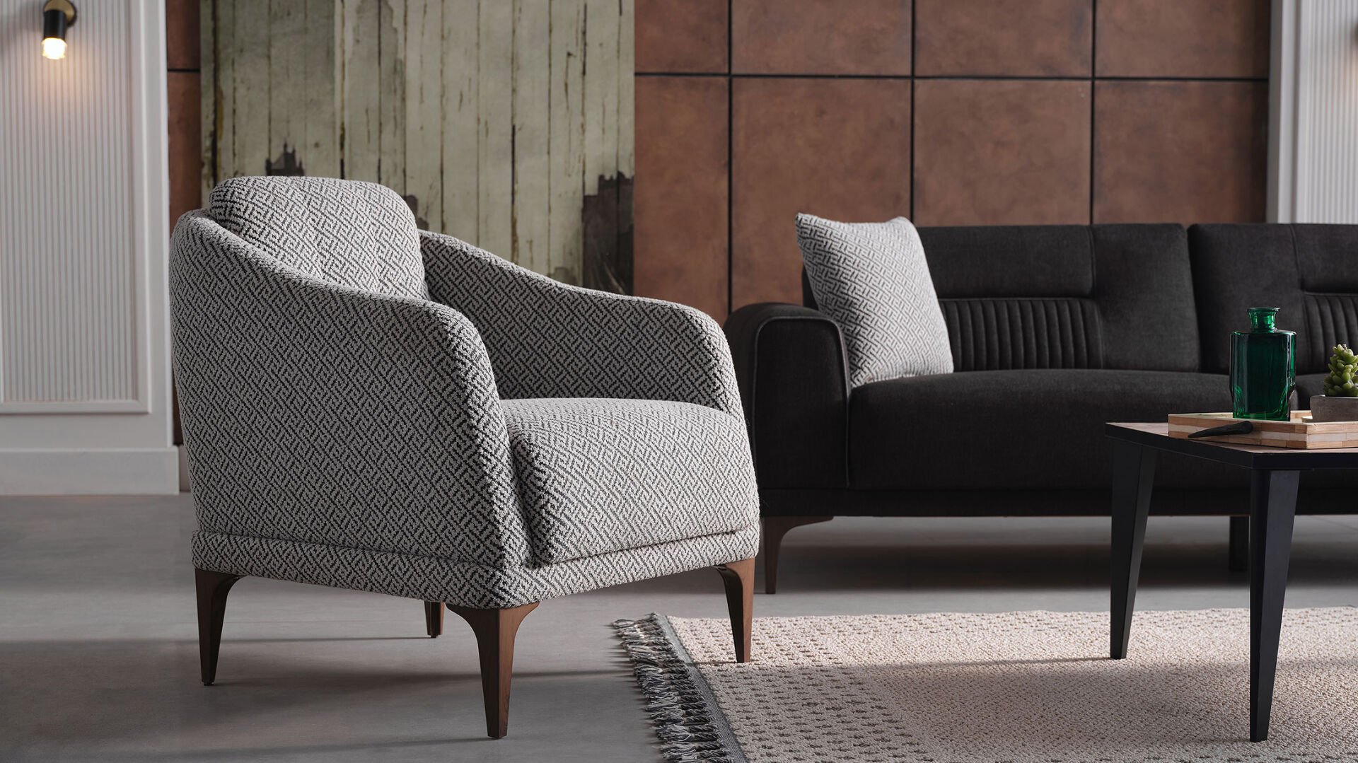 Seul Köşe Koltuk - Antrasit | Bellona Mobilya