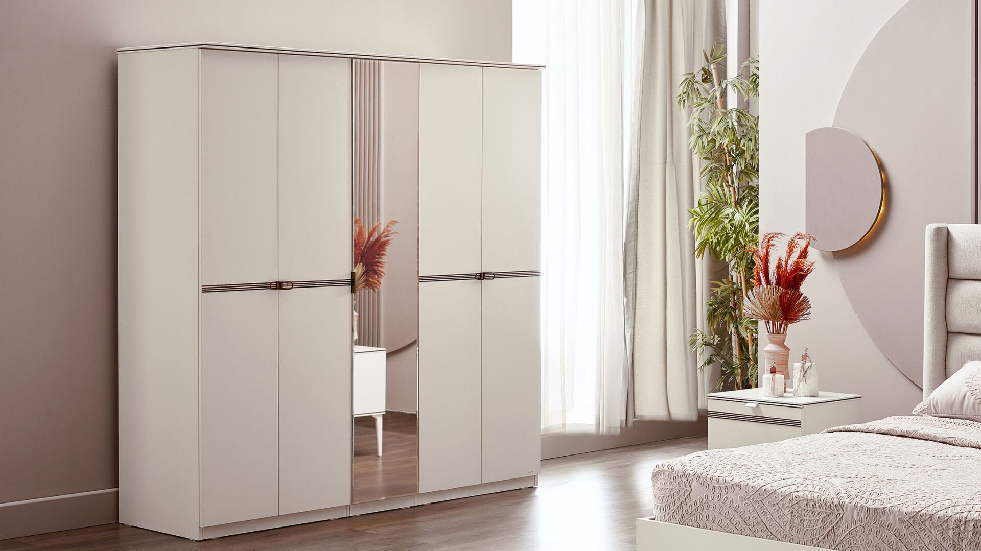 Nadia 5 Kapaklı Gardırop